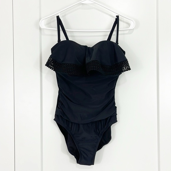 Kona Sol | Swim | New Kona Sol Small Black Convertible One Piece Ruched ...